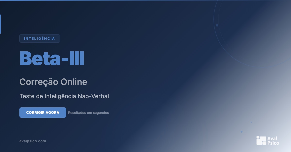 Correção do Beta-III Matricial Online | AvalPsico